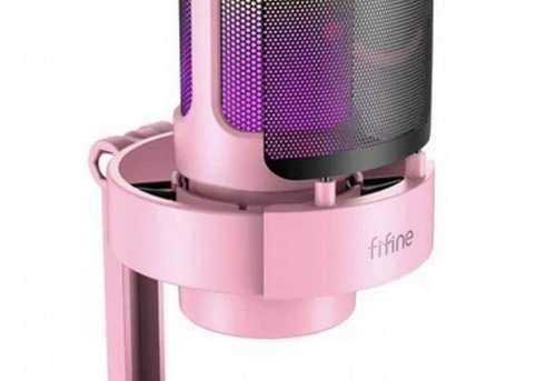 Микрофон проводной розовый Fifine AmpliGame A8
