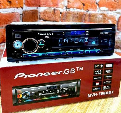 Магнитола 1din Pioneer 6 RCA подсветка пульт