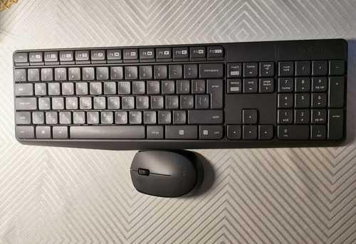 Беспроводная клавиатура и мышь Logitech мк235