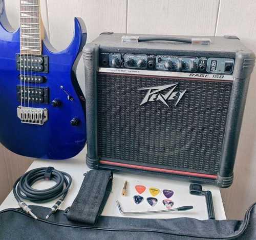 Электрогитара Ibanez grg170 +комб Peavey 15вт+к-кт