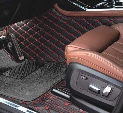 3D Коврики Audi Q7 Салон Багажник Экокожа