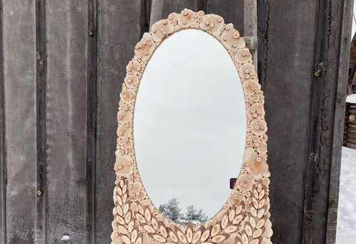 Зеркало для бани дерево можжевельник