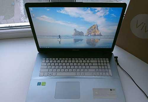 Ноутбук 17.3" ASUS VivoBook X705MB, 1000 ГБ, Pentium Silver N5000, RAM 4 ГБ, GeForce MX110 2 ГБ