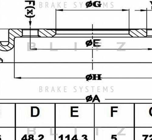 Диск тормозной mazda CX-7 06- перед.вент. BS033