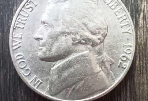 Монета перевёртыш Liberty 1962 five cents