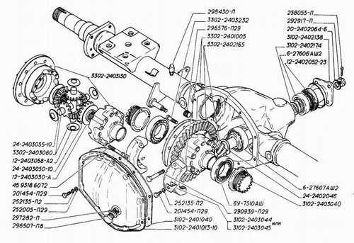 Задний мост газели 3302 по частям