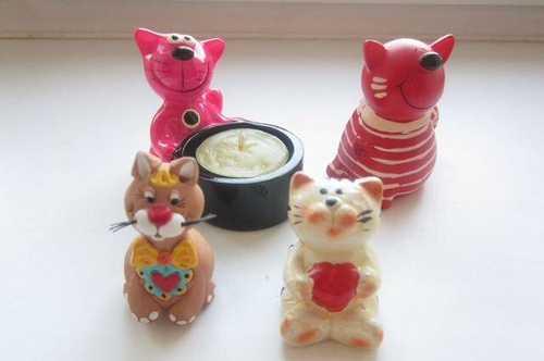 Сувениры статуэтки кошки с сердечками