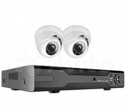 Комплект видеонаблюдения на 2 камеры с микрофоном