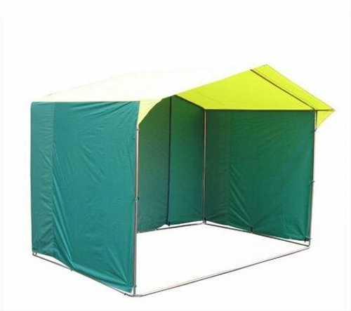 Палатка "Домик" 3.0х1,9 желто-зеленая