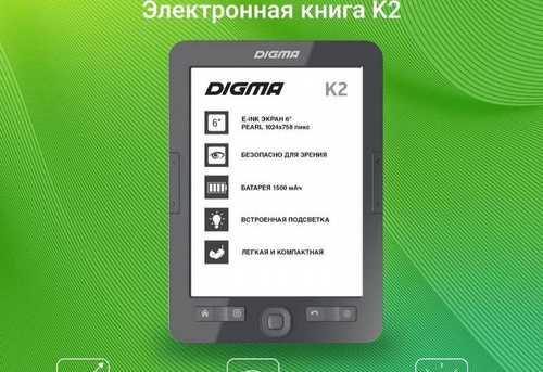 Электронная книга Digma K2 6" E-ink HD