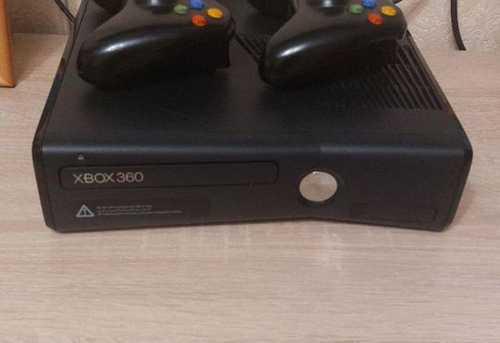 Xbox 360 slim 500gb+2 геймпада