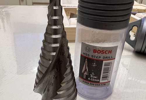 Ступенчатое сверло по металлу bosch 4-32 мм