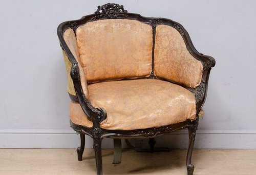 Антикварное кресло-бержер 19 века
