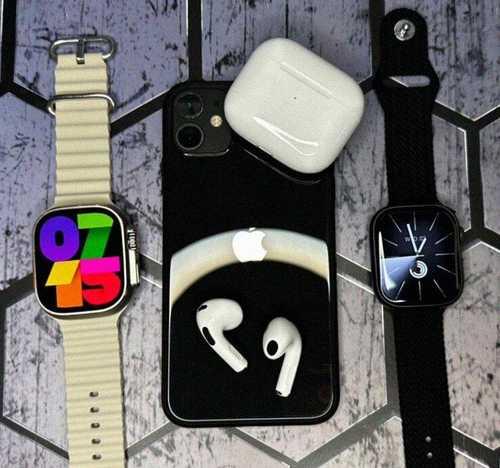 AirPods 3   Apple watch 9 Mini (Набор 2в1)