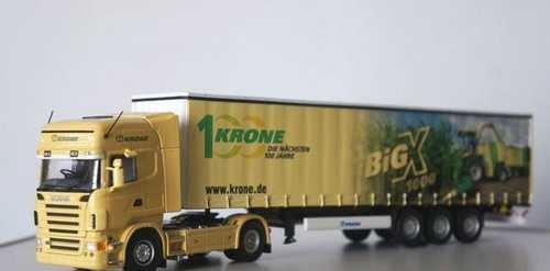 1/50 тягач Scania Krone фура штора юбилейная