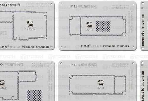 Трафарет BGA Mechanic iPhone 4D-11 Pro