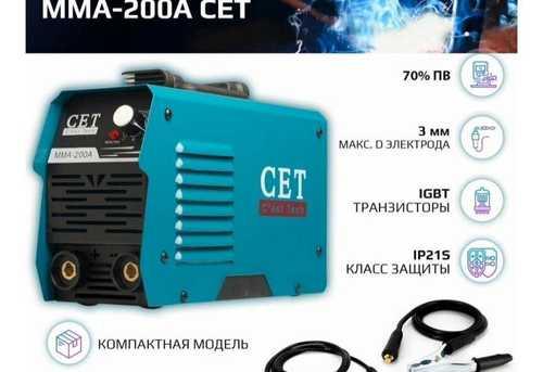 Сварочный аппарат инверторный CET MMA-200A