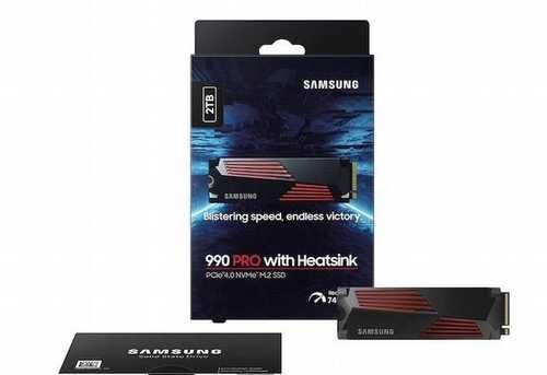 Samsung SSD 990 Pro 2Tb с радиатором, США, новый