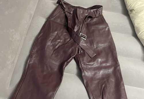 Кожаные брюки женские 44 46