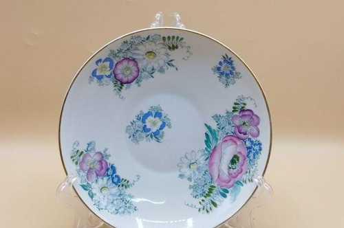 Блюдо тарелка глубокая Полевые цветы фарфор лфз
