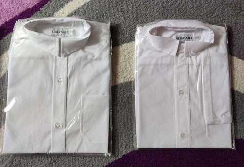 Рубашка белая для мальчиков. Размер 134-140