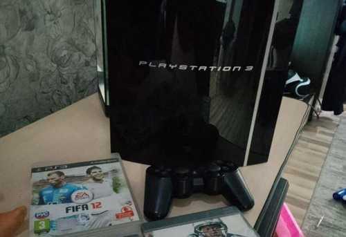 Sony PS3 FAT) 160 гб+диски+20 игр