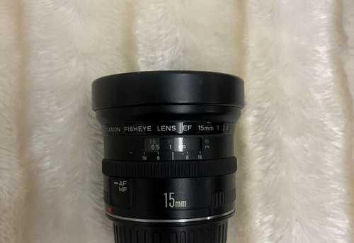 Объектив canon fisheye lens ef 15mm 1: 2.8