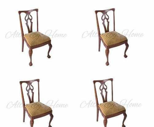 Старинный комплект стульев в стиле Чиппендейл