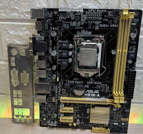 Материнская плата asus H81M-A/LGA1150 i3-4170