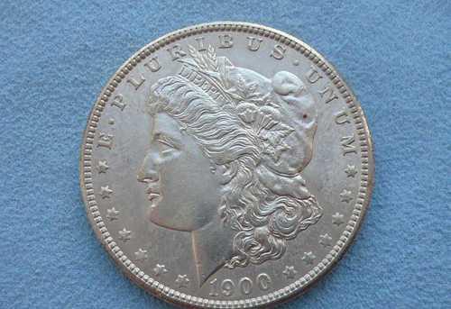 США 1 доллар 1900 год aU серебро