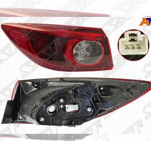 Фонарь задний mazda 3/axela 16-19 LH LED 4D,SAT