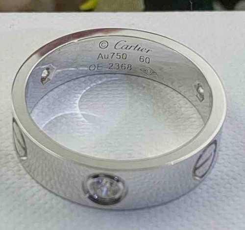 Кольцо Cartier Love, белое золото 585 пробы 0,25ct