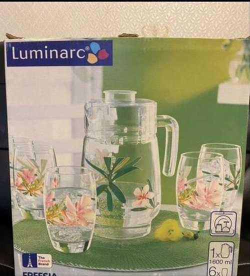 Новый набор Luminarc кувшин и 6 стаканов