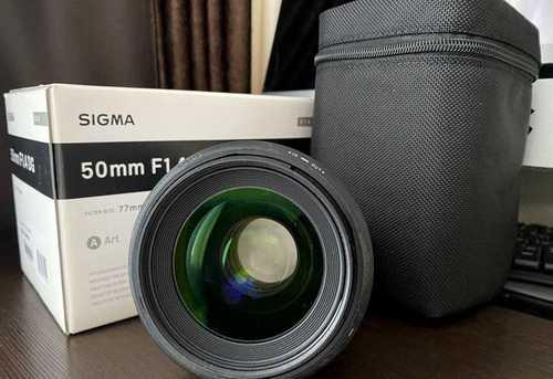 Объектив Sigma AF 50mm f/1.4 DG HSM Art Canon EF