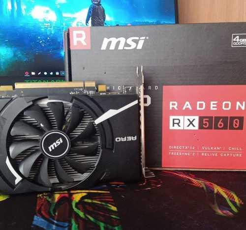 Видеокарта MSI AMD Radeon RX 560 aero ITX 4gb