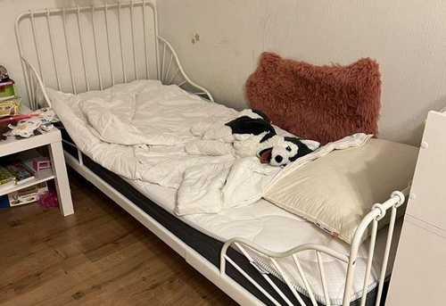 Кровать детская с мастрасом икеа миннен