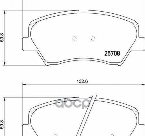 Колодки тормозные перед hyundai elantra, equus