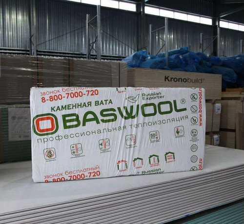 Базальтовая вата baswool Вент Фасад 80 6 плит