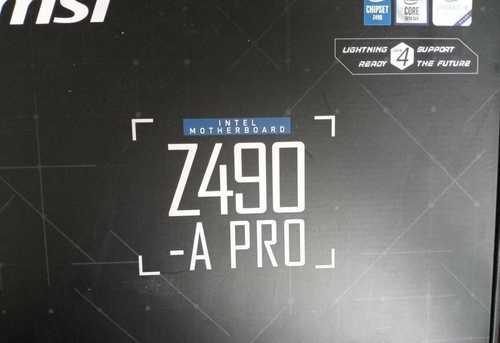 Продам материнскую плату MSI Z490-A PRO