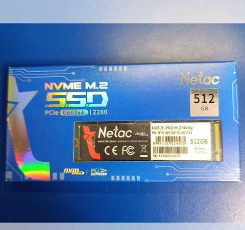 SSD nvme M.2 netac 512GB