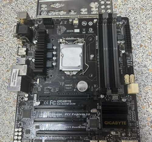 Материнская плата S1150 Gigabyte GA-B85M D3H 4*DDR