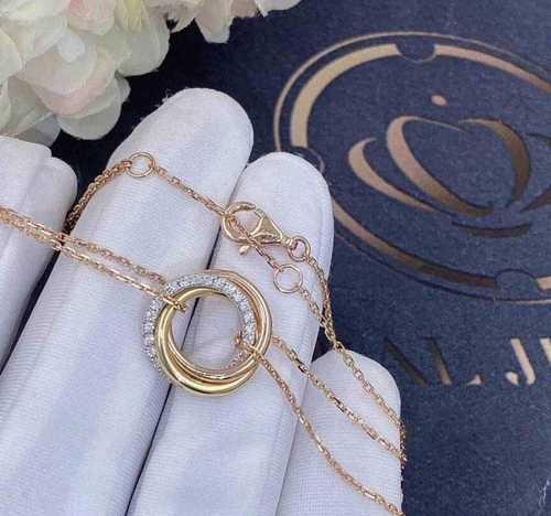 Браслет Cartier Trinity, золото 585 пробы 0,08ct