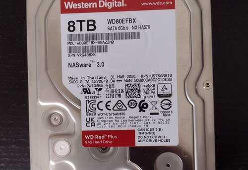 8TB Жесткий диск новый WD Red WD80efbx