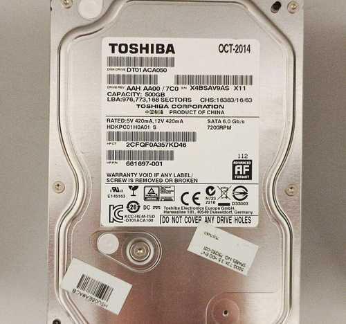 Жесткий диск toshiba 500 Gb