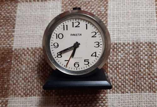 Часы будильник СССР Ракета