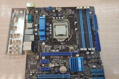 Комплект MB s1156 asus + Core i5-750