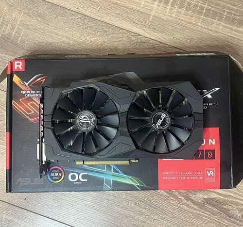 AMD RX 570 4GB asus ROG strix OC Видеокарта