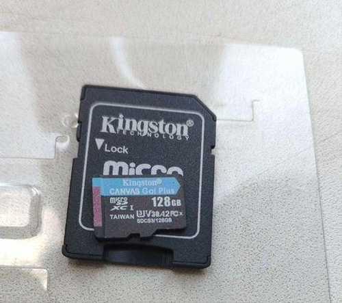 Карта памяти micro sd 128 Kingston Canvas Go Plus