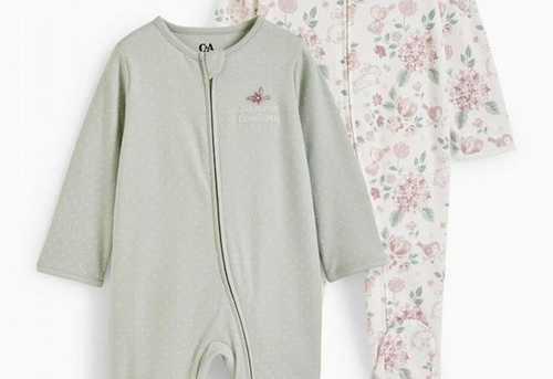 Слипы пижамы комбинезоны C&A комплект, размер 80