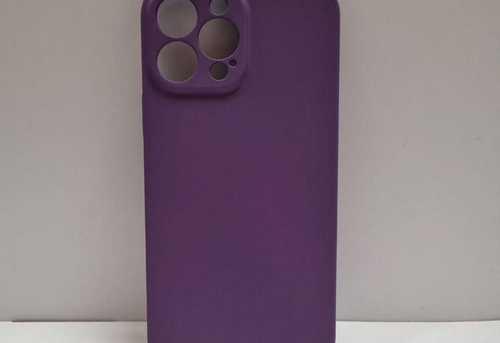Фиолетовый силикон чехол на iPhone 13 Pro Max